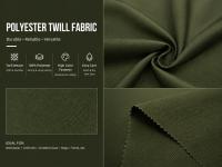 China Durable Wrinkle-Free Polyester Twill Fabric with High Color Fastness and Tear Resistance for sale