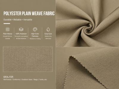 China Wrinkle-Resistant Lightweight Polyester Plain Weave Fabric with Better Air Permeability for sale