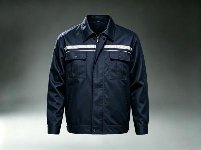 China Durable 100% Polyester workwear suit with high-visibility reflective strip and tear-resistant fabric for industrial use for sale