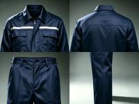 China Durable 100% Polyester workwear suit with high-visibility reflective strip and tear-resistant fabric for industrial use for sale