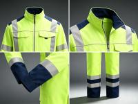 China Waterproof Workwear Safety Coverall with High-Visibility Reflective Tapes and Water-Repellent Surface for sale