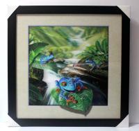 China 40×40cm Custom 3D Lenticular Flip Poster with Animal Designs - 500 Pcs MOQ, 75 LPI Standard for sale
