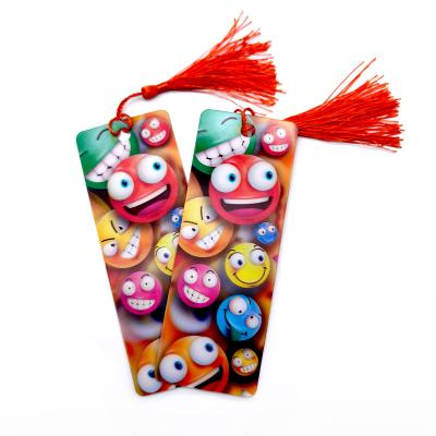 China 3D Lenticular Bookmark 5.6x15.3cm with 0.6mm PET Material and Tassel for Gifts and Stationery for sale