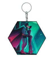 China Custom 3D Lenticular Keychain with UV Printing - 2 Inch Size, 0.5 Ounce Weight, Waterproof Construction for sale