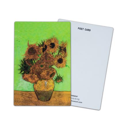 China Van Gogh Sunflowers 3D Lenticular Postcards - 10x15cm to 12x17cm Sizes with 75LPI Lens for Museums and Galleries for sale