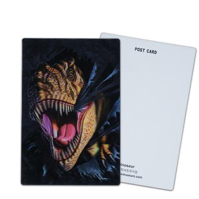 China Custom 3D Lenticular Postcards 10x15cm to 12x17cm with 0.6mm PET Material for Zoo Park Promotions for sale