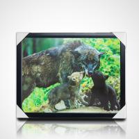 China 40×30cm Black Frame 3D Lenticular Picture with PET/PP Materials - Custom Animation & Flip Effects Available for sale