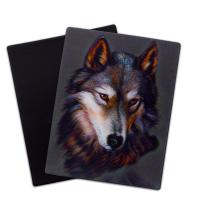 China Wolf Owl 3D Lenticular Refrigerator Magnets - 5.5×8cm to 7.7×11cm Sizes with 0.65mm Rubber Magnet Backing for sale