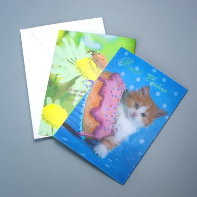 China Custom 3D Lenticular Printing Postcards & Business Cards - 510mm × 710mm Size, 75lpi Standard, MOQ 1000 Pieces for sale