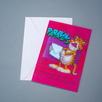 China Custom 10x15cm Lenticular 3D Flip Cards with 0.6mm PET Material - Minimum Order 100 Pieces for sale