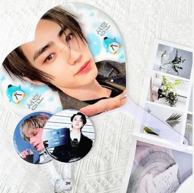 China Custom 3D Lenticular Hand Fan with Idol Group Design - 3000 Pcs MOQ, PP/PET Material for sale