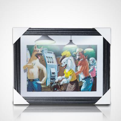 China Custom 3D Lenticular Dragon Ball Poster Flip Animation Picture with Black Frame 500 Pcs MOQ for sale