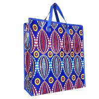 China customized reusable woven  shopping zipper bags foldable package for sale