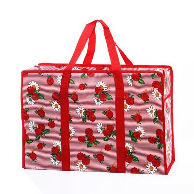 China Non Woven Glossy Reusable 100 Polypropylene Shopping Bag Gravure Printing for sale