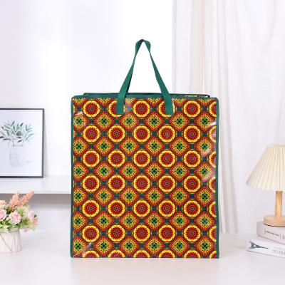 China 135gsm PP Woven Shopping Bag With 2 Plastic Zippers For Durable for sale