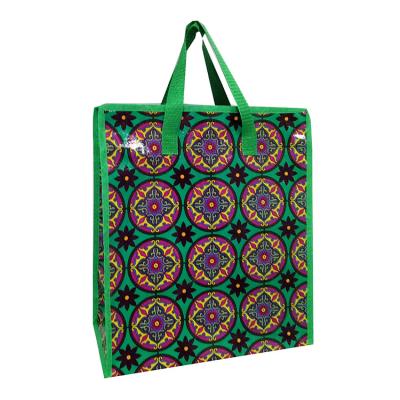 China Reinforced Handles Recycled Shopping Bags Foldable Waterproof Durable Eco Friendly Reusable Tote Bags Ideal For Retail Grocery for sale