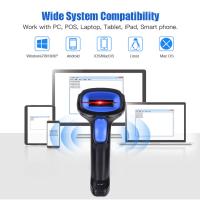 China RS232 100 Scans / Second Bluetooth Handheld Barcode Scanner 1d YHD-1100LB for sale