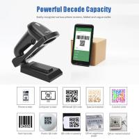 China Bluetooth Qr Scanner Barcode Reader 1D Bi Directional 3 In 1 2.4GHz Wireless Wired for sale