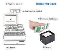 China Omni Directional Desktop 2D Barcode Scanner CMOS Automatic YHD-9800D for sale