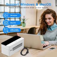 China USB Bluetooth Label 110mm Thermal Printer 4x6 Handheld Compatible With Smartphones for sale