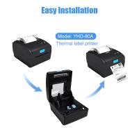 China DC 24V 1.5A 80mm Thermal Printer 3 Inch Bluetooth USB For Warehouse for sale