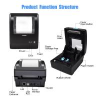 China DC 24V 1.5A 80mm Thermal Printer 3 Inch Bluetooth USB For Warehouse for sale