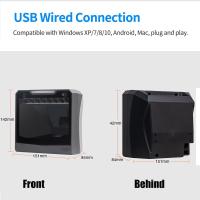 China Yhdaa 2d Cmos Qr Code Scanner Desktop Usb Reader for sale