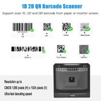 China Black Hands Free 2D Barcode Scanner Omnidirectional For Retail Store Supermarket for sale