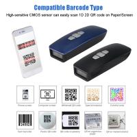 China CMOS 2D Mini Qr Code Scanner Portable Pocket Barcode Scanner With Time Record for sale