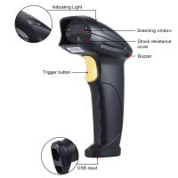 China Bi Directional Laser 1D Barcode Scanner Handheld For Warehouse Library Supermarket for sale