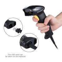China YHDAA 1D Portable Barcode Scanner Plug And Play For Library Warehouse Supermarket for sale