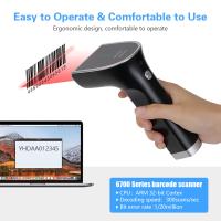 China YHDAA Handheld Laser Barcode Scanner 1D Bi-Directional With Stand for sale
