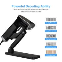 China YHDAA Handheld Laser Barcode Scanner 1D Bi-Directional With Stand for sale