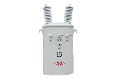 China Single Phase 15 kVA Pole Mounted Transformer for Outdoor Power Distribution - 50W No-Load Loss, 195W Full-Load Loss for sale