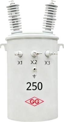 China 10-333kVA Single Phase Pole Mounted Transformer with Copper-Aluminum Construction for Power Distribution for sale
