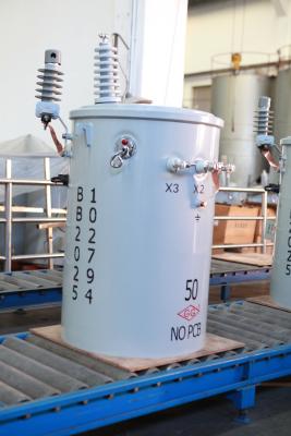 China Single Phase Pole Mounted Distribution Transformer 50kVA 13800V Copper Aluminum CSP Type for sale