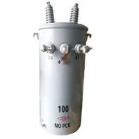 China 100kVA Single Phase Pole Mounted Distribution Transformer 1350mm Height 530kg Total Weight for sale