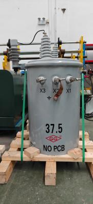 China 37.5kVA Single Phase Pole Mounted Distribution Transformer ONAN Cooling Silicon Steel Core 1228mm for sale