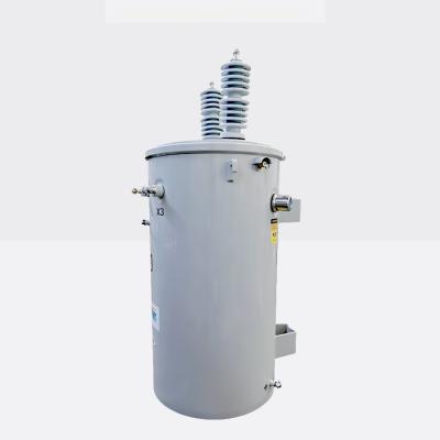 China 25kV Single-Phase Pole-Mounted Distribution Transformer with Copper/Aluminum Winding and ONAN Cooling for sale