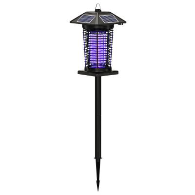 China Waterproof Solar Powered Bug Zapper Light Outdoor With 360° Coverage for sale