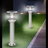 China Stainless Steel Mosquito Killer Lamp Solar Powered Bug Zapper Light for sale