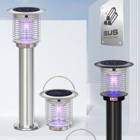 China Stainless Steel Outdoor Mosquito Killer Mosquito Bug Zapper Solar Light for sale