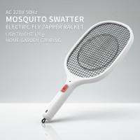 China AC 220V 50Hz Mosquito Swatters Electric Fly Zapper Racket Lightweight 120g Insect Killer Device for Home Garden Camping for sale