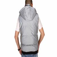 China YKK Zipper Pockets Grey Men's Padded Gilet 100% Nylon Shell for sale