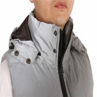 China YKK Zipper Pockets Grey Men's Padded Gilet 100% Nylon Shell for sale