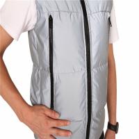 China YKK Zipper Pockets Grey Men's Padded Gilet 100% Nylon Shell for sale