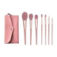 China YUJIE 7-Piece Nude Pink Makeup Brush Set Soft Powder Blush Eyeshadow Brushes for sale