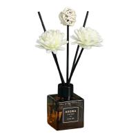 China Sustainable Gray Small Square Bottle Air Freshener 50ml for Bedroom Living Room Decoration for sale