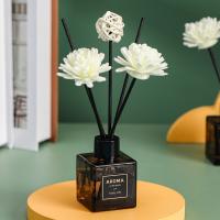 China Sustainable Gray Small Square Bottle Air Freshener 50ml for Bedroom Living Room Decoration for sale