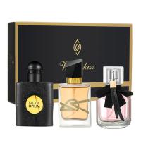 China YUCAI Deluxe Black Opiums Reverse Paris Perfume Set 30ml x 3 Women Gift Box for sale